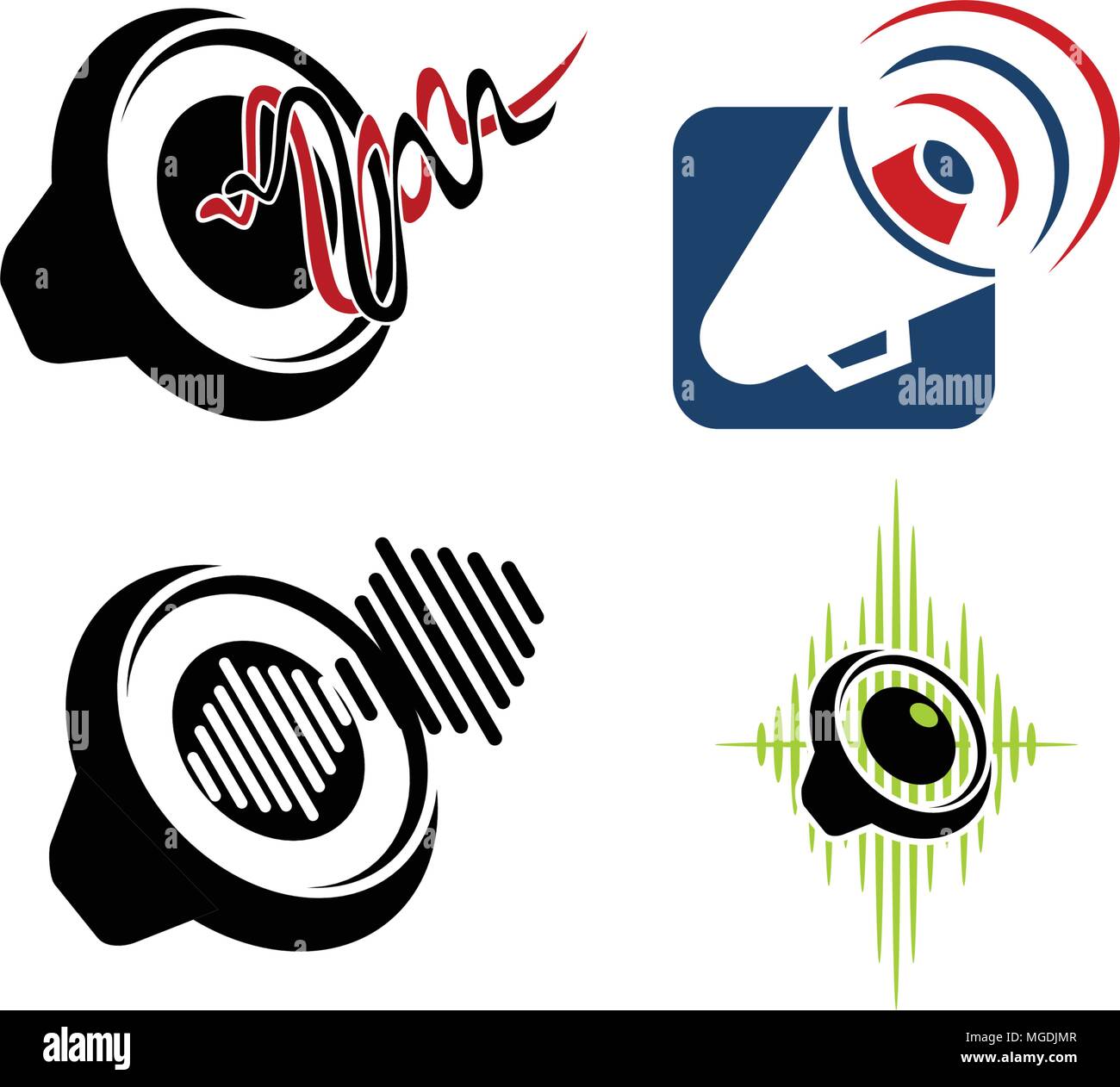 Megaphone Shout Template Set Stock Vector Image & Art - Alamy