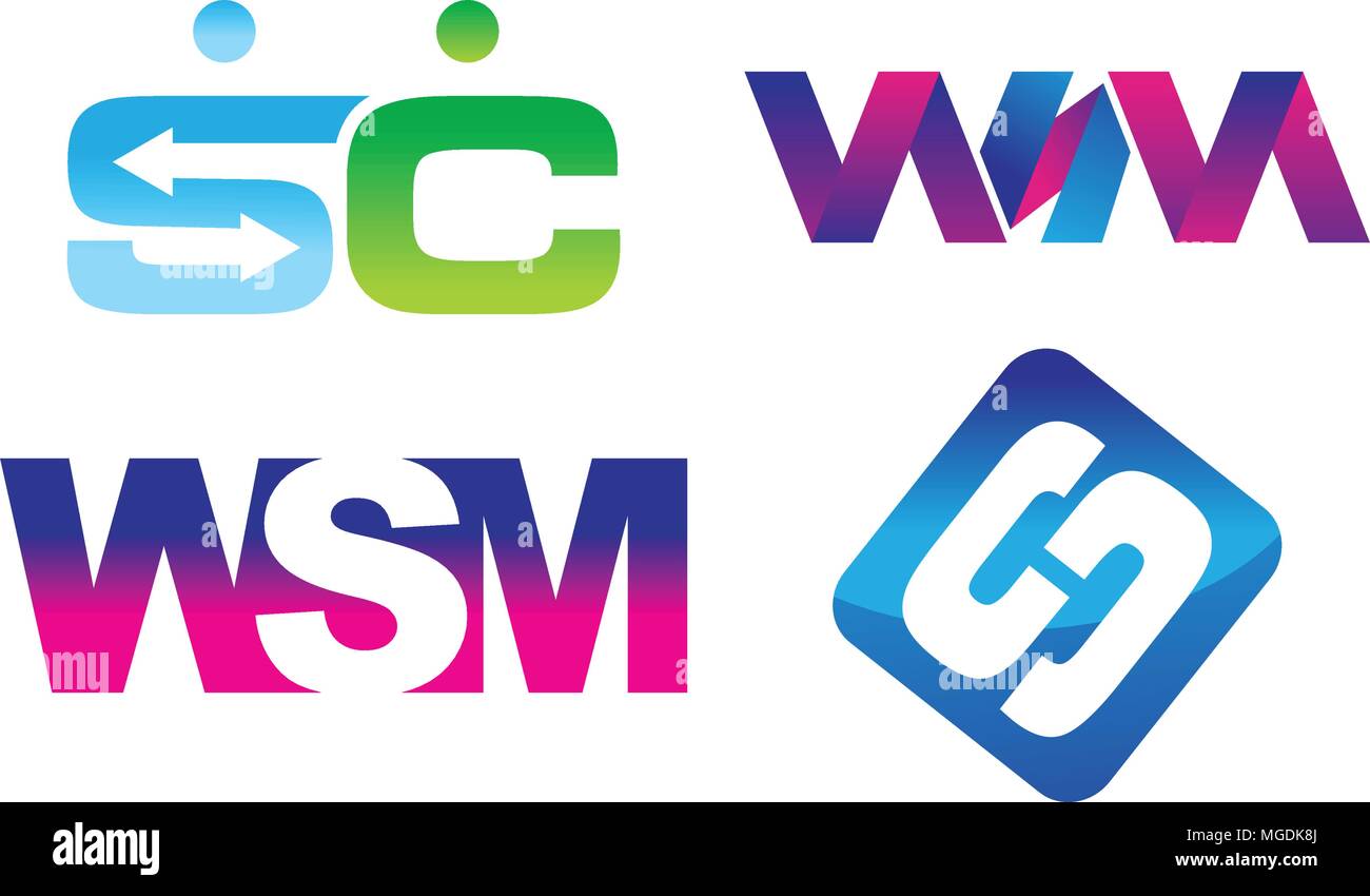 Logotype Modern Template Set Stock Vector Image & Art - Alamy