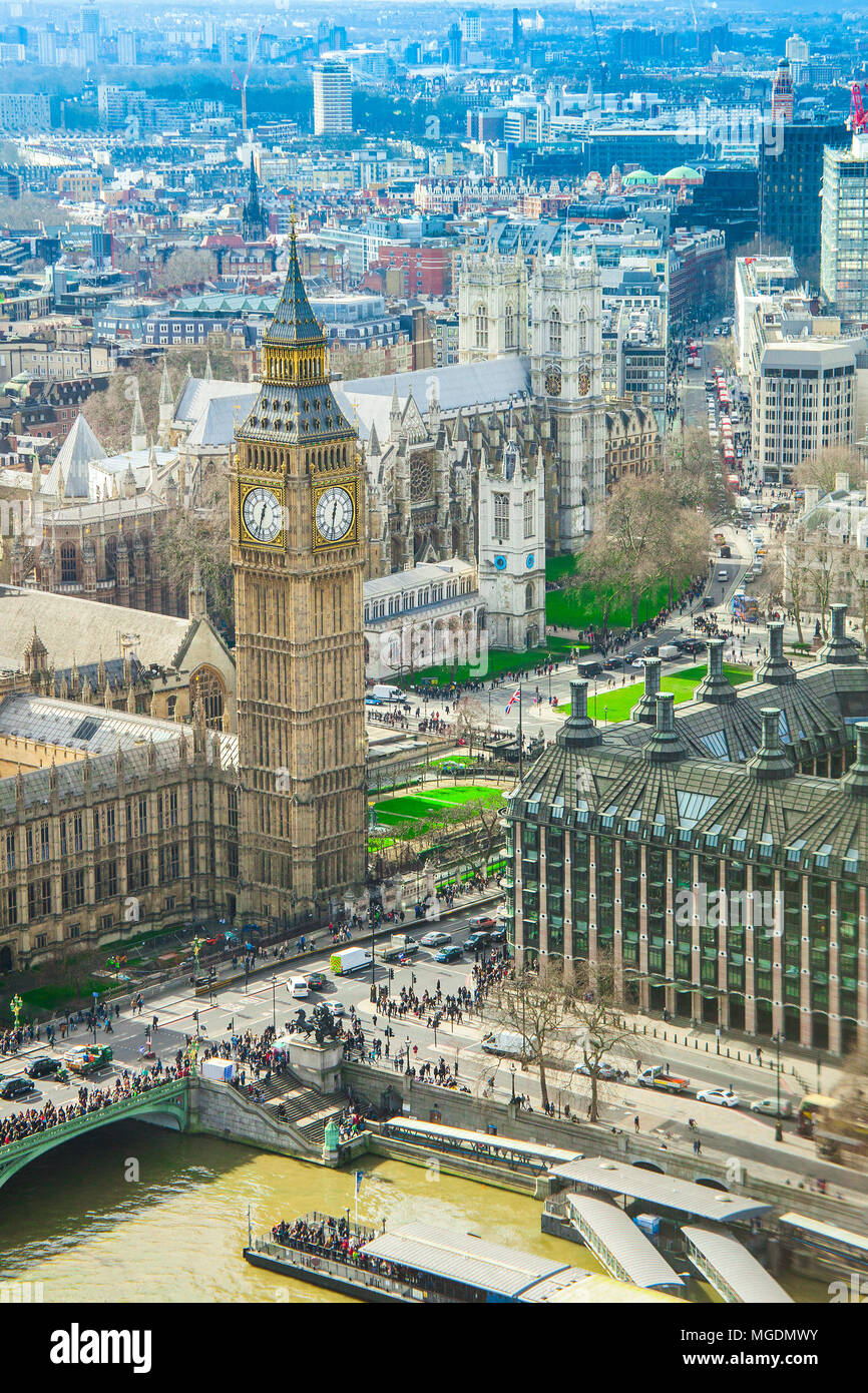 Big Ben in London city. Aerial view Stock Photo - Alamy