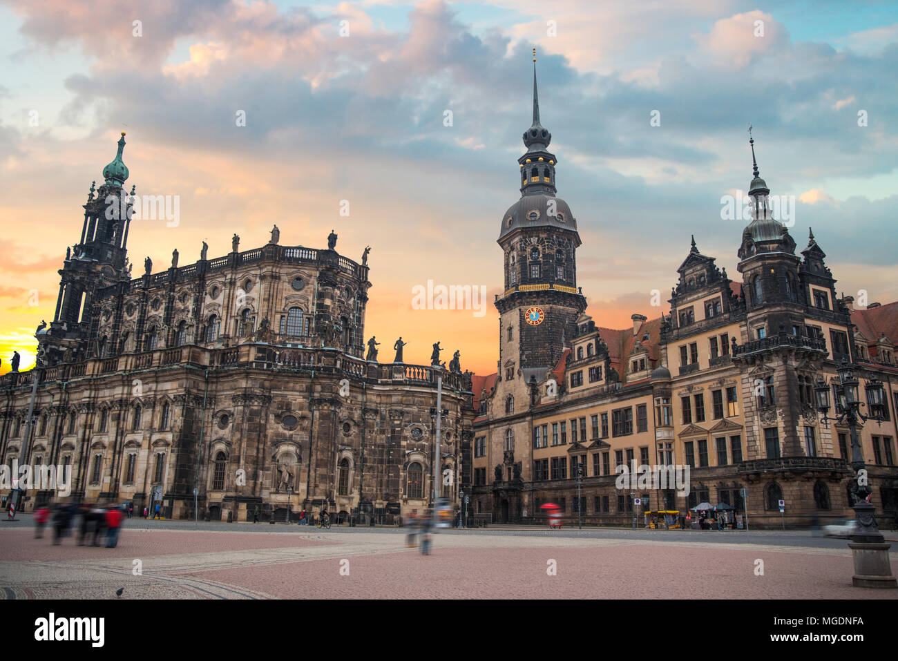Dresden in Germany. architecture of the reconstructed old city Stock ...