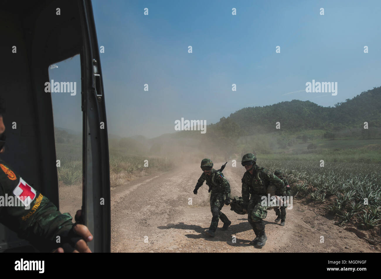 PRANBURI, THAILAND - November 12, 2016 - Thai Army Soldiers with full ...