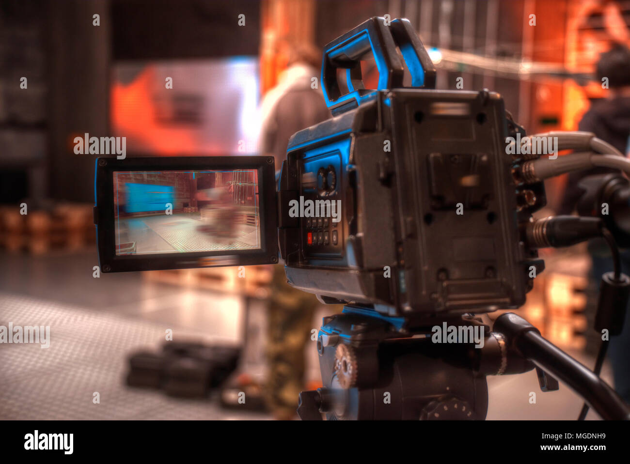 TV camera in recording and live studio Stock Photo - Alamy