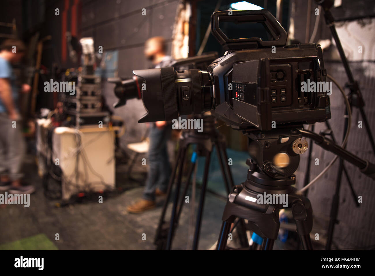 TV camera in recording and live studio Stock Photo - Alamy