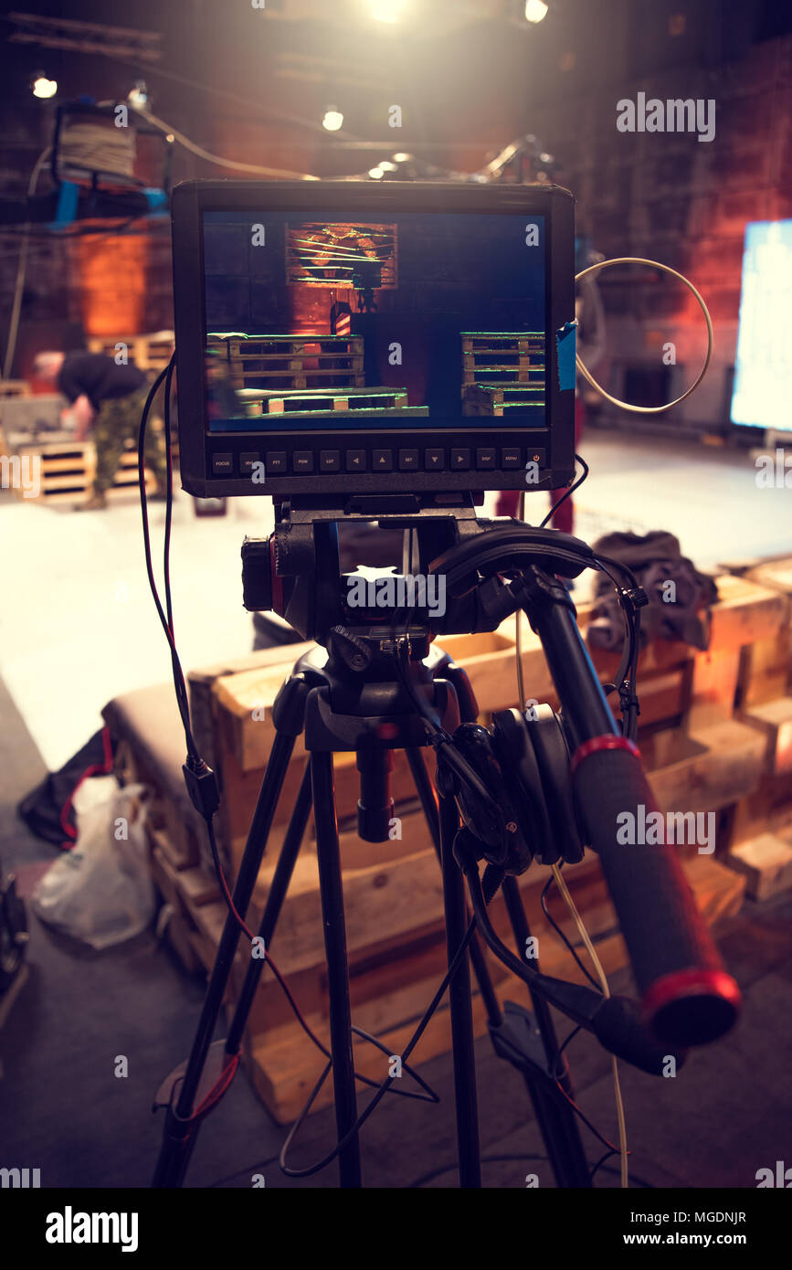 TV camera in recording and live studio Stock Photo - Alamy