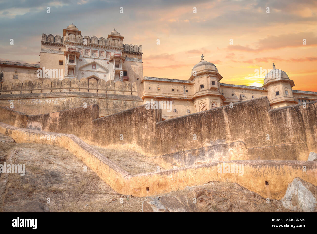 Amber Fort or Amer - fortified residence of Raja . Black goat Stock ...
