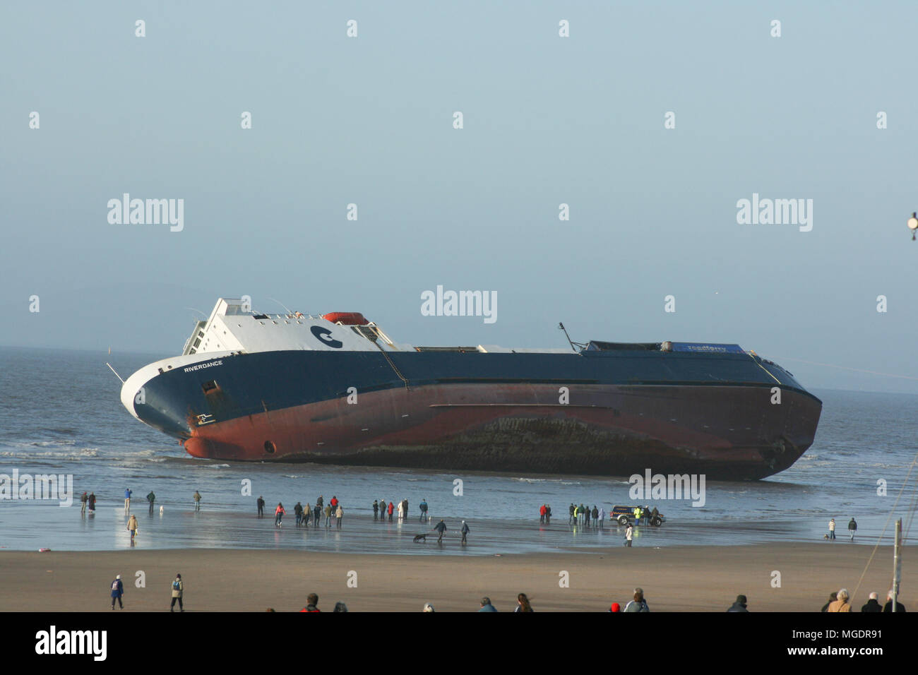 Riverdance Irish ferry beached at Blackpool UK Stock Photo - Alamy