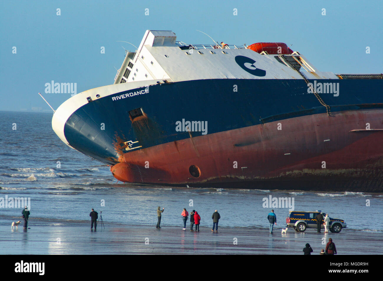 Riverdance Irish ferry beached at Blackpool UK Stock Photo - Alamy
