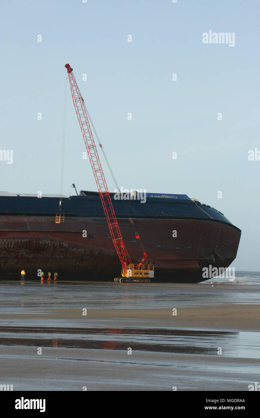 Riverdance Irish ferry beached at Blackpool UK Stock Photo - Alamy