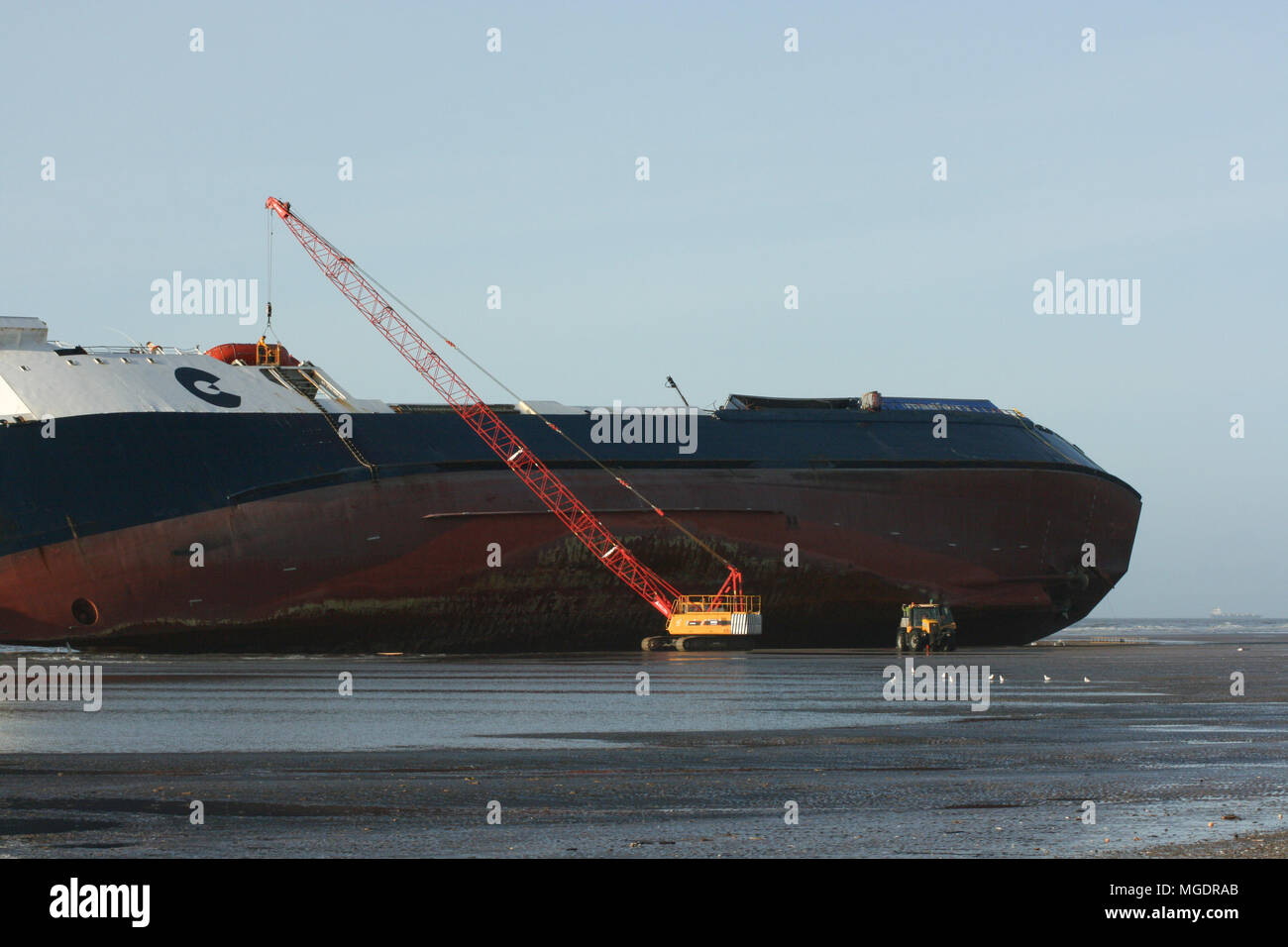 Riverdance Irish ferry beached at Blackpool UK Stock Photo - Alamy