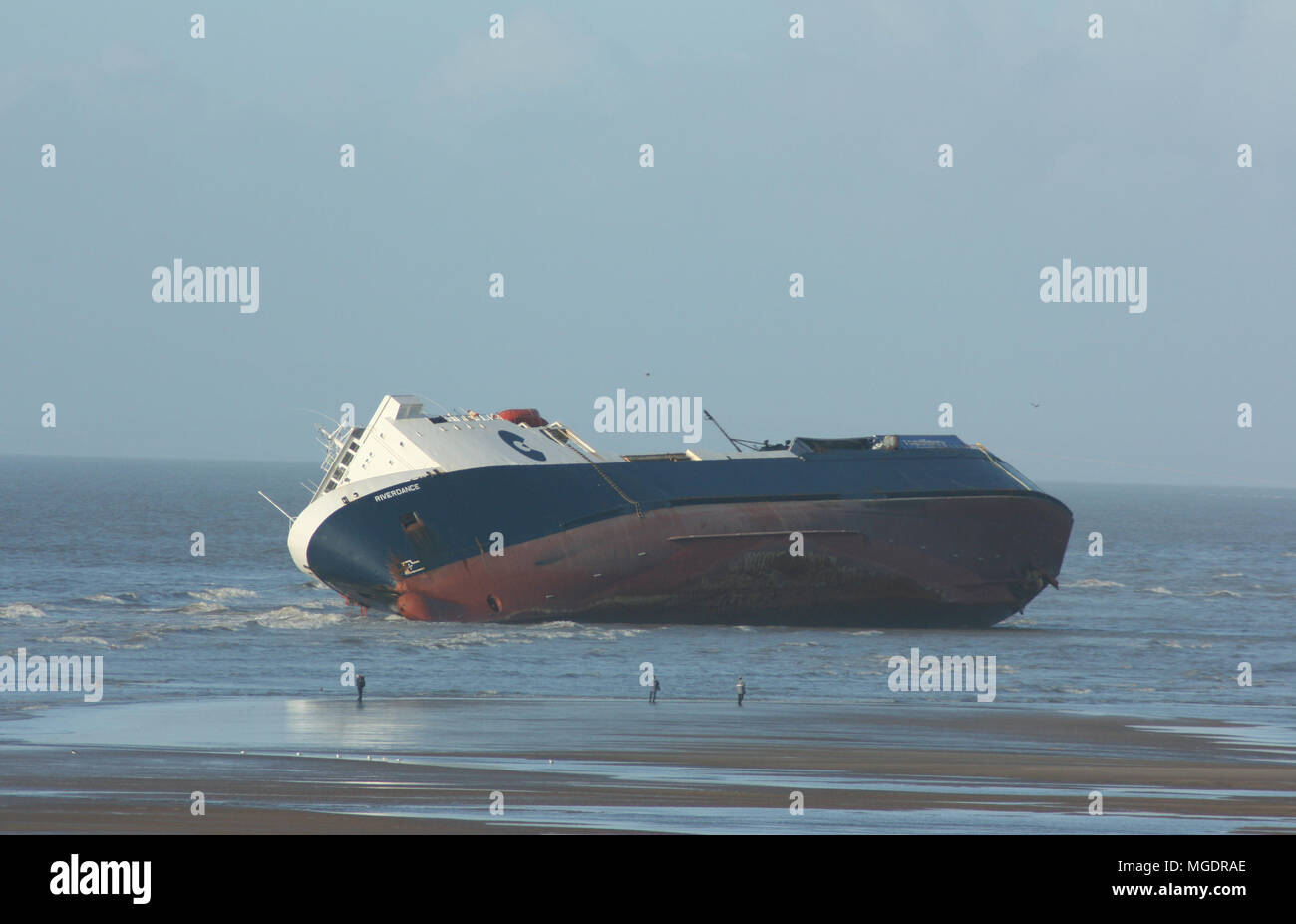 Riverdance Irish ferry beached at Blackpool UK Stock Photo - Alamy