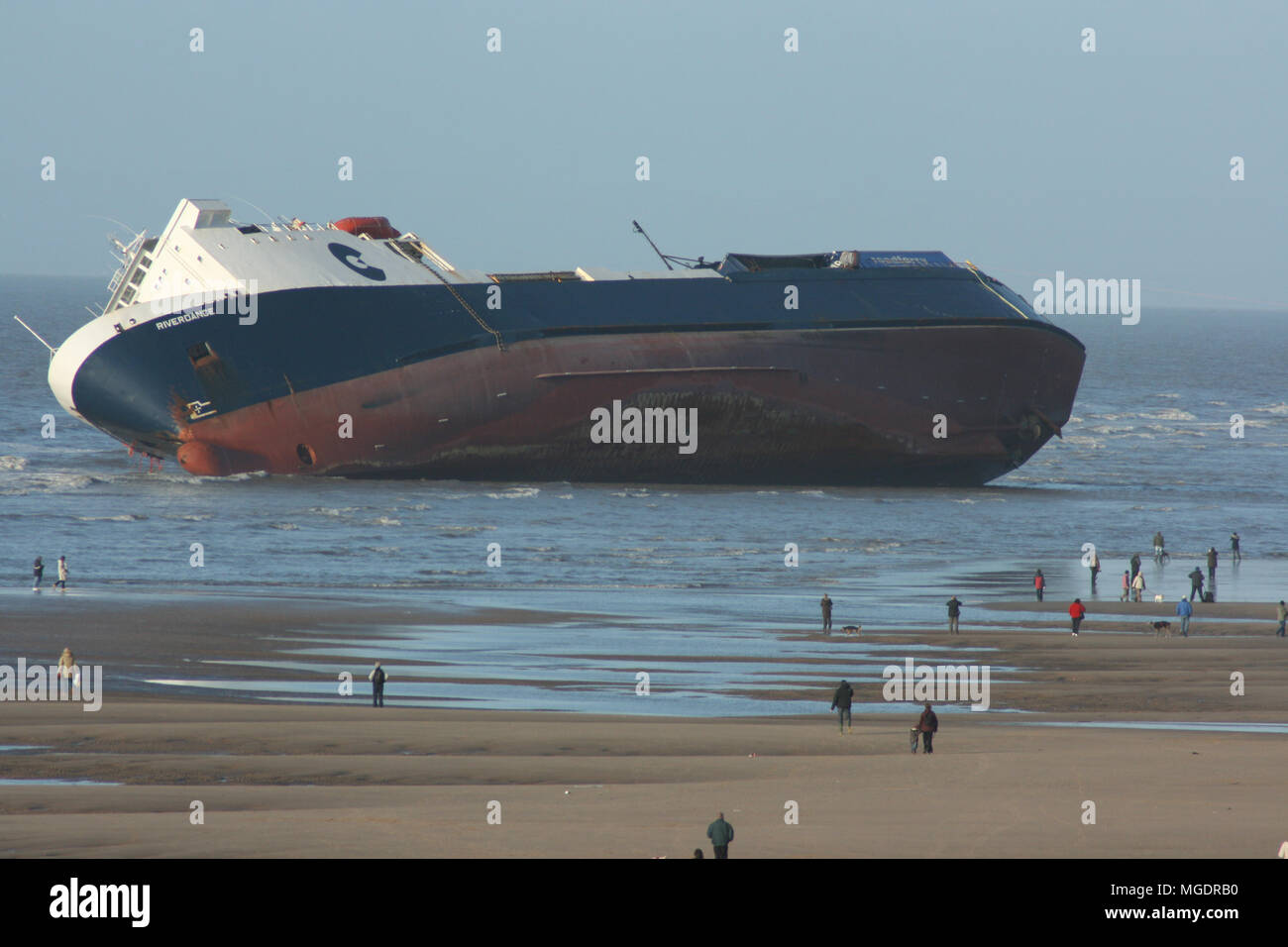 Riverdance Irish ferry beached at Blackpool UK Stock Photo - Alamy