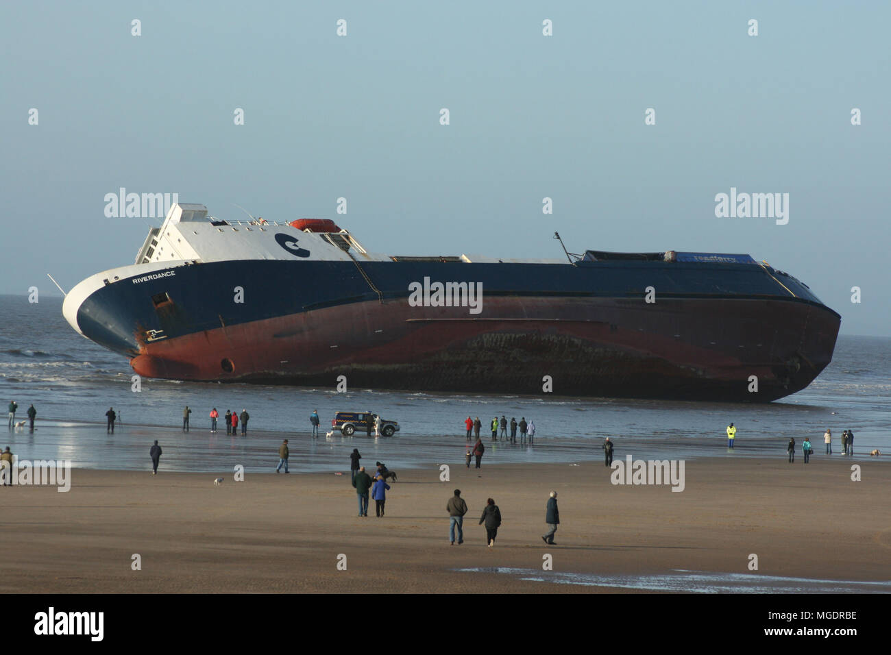 Riverdance Irish ferry beached at Blackpool UK Stock Photo - Alamy