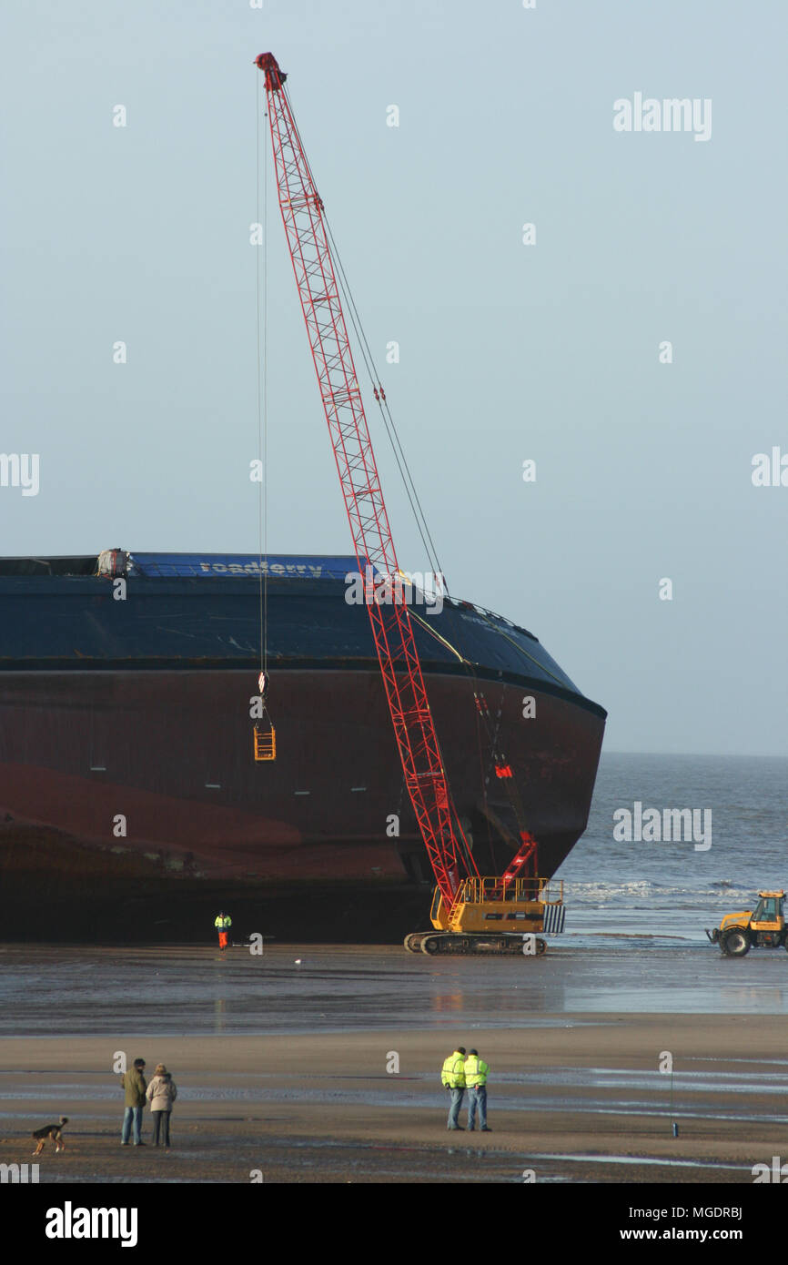 Riverdance Irish ferry beached at Blackpool UK Stock Photo - Alamy
