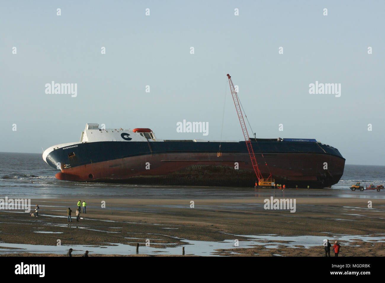 Riverdance Irish ferry beached at Blackpool UK Stock Photo - Alamy