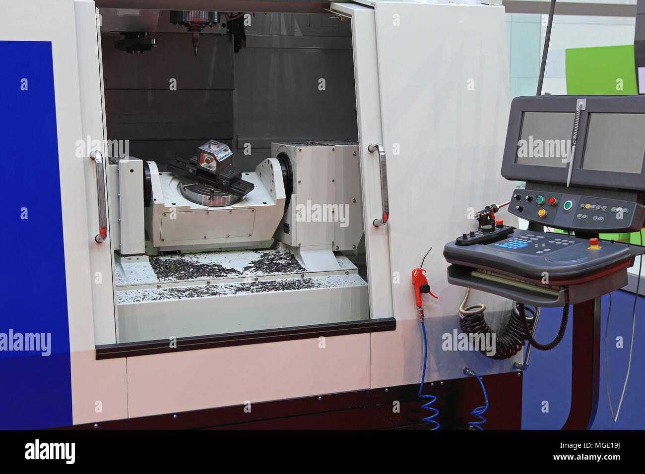Machining and milling center tool in workshop Stock Photo - Alamy