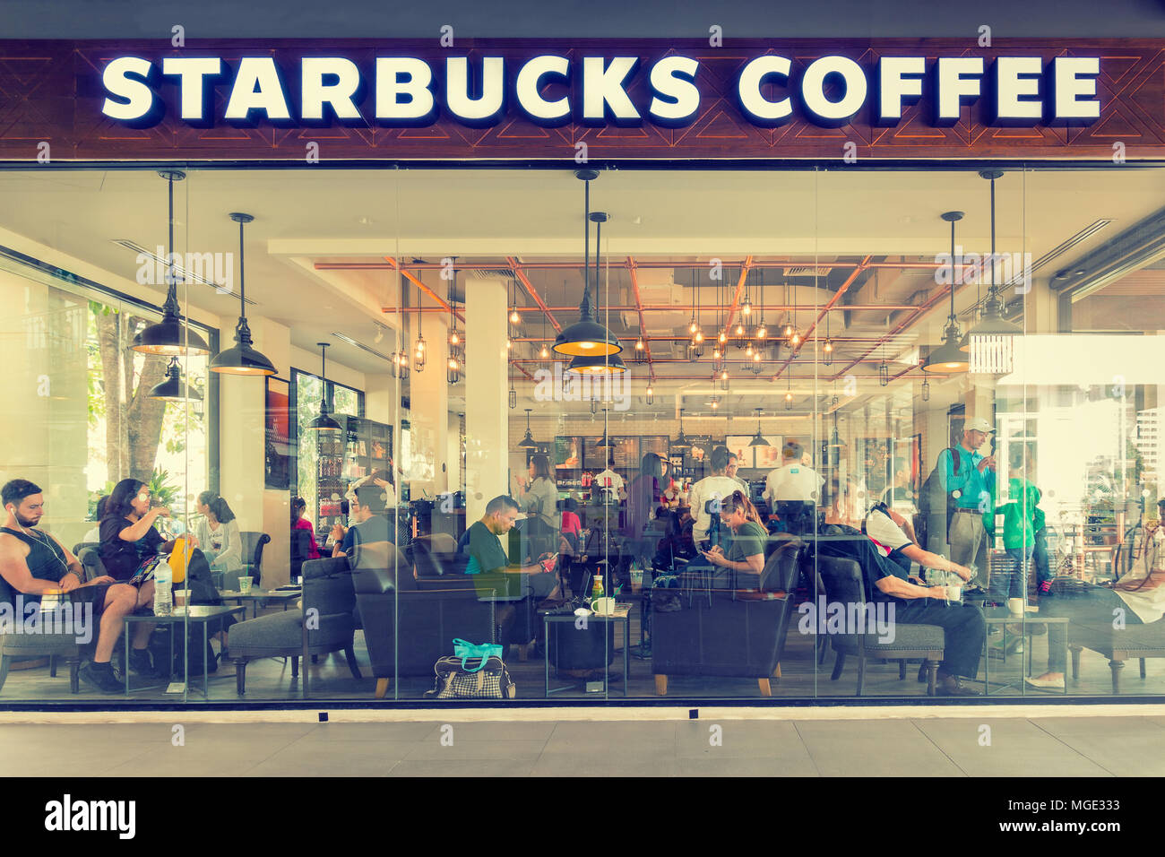 STARBUCKS COFFEE- Feb 4, 2017: Coffee cafe at STARBUCKS COFFEE with ...