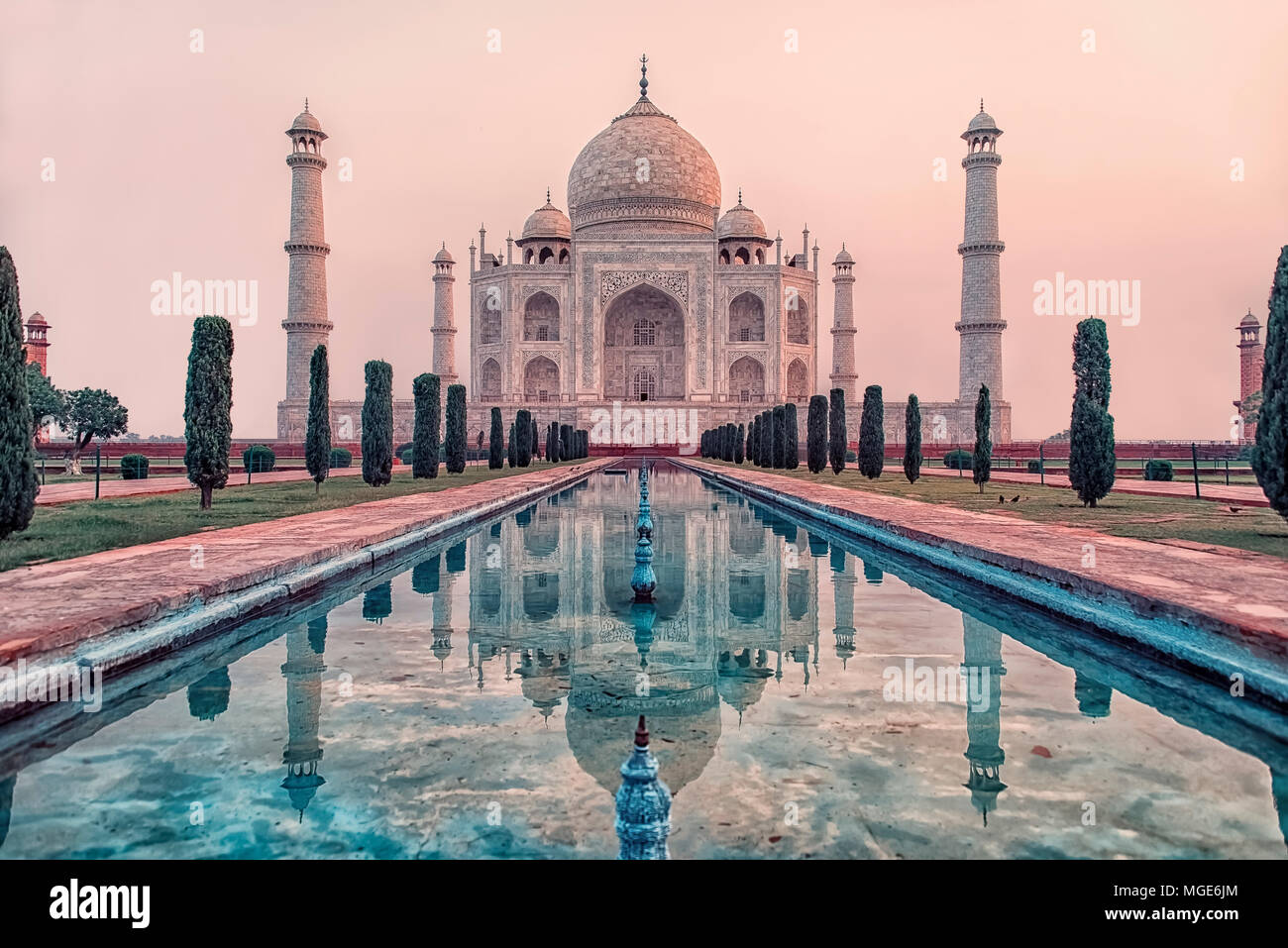 Taj Mahal At Sunrise