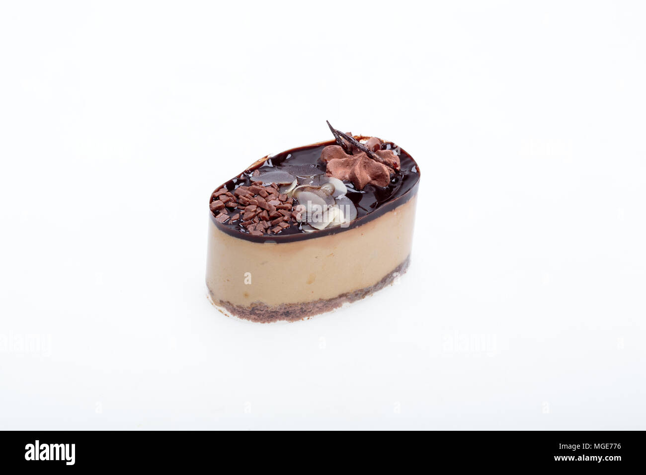 Chocolate cake isolated on white background Stock Photo - Alamy