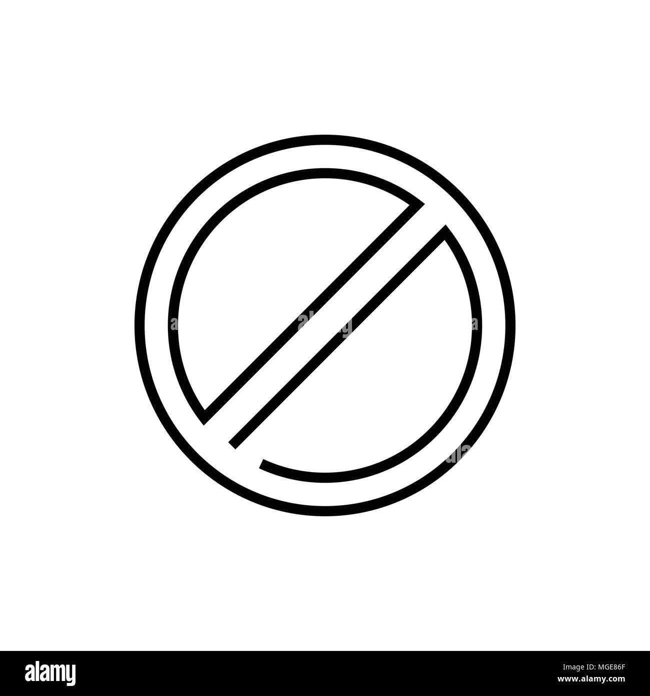 Black line ban icon isolated Cut Out Stock Images & Pictures - Alamy