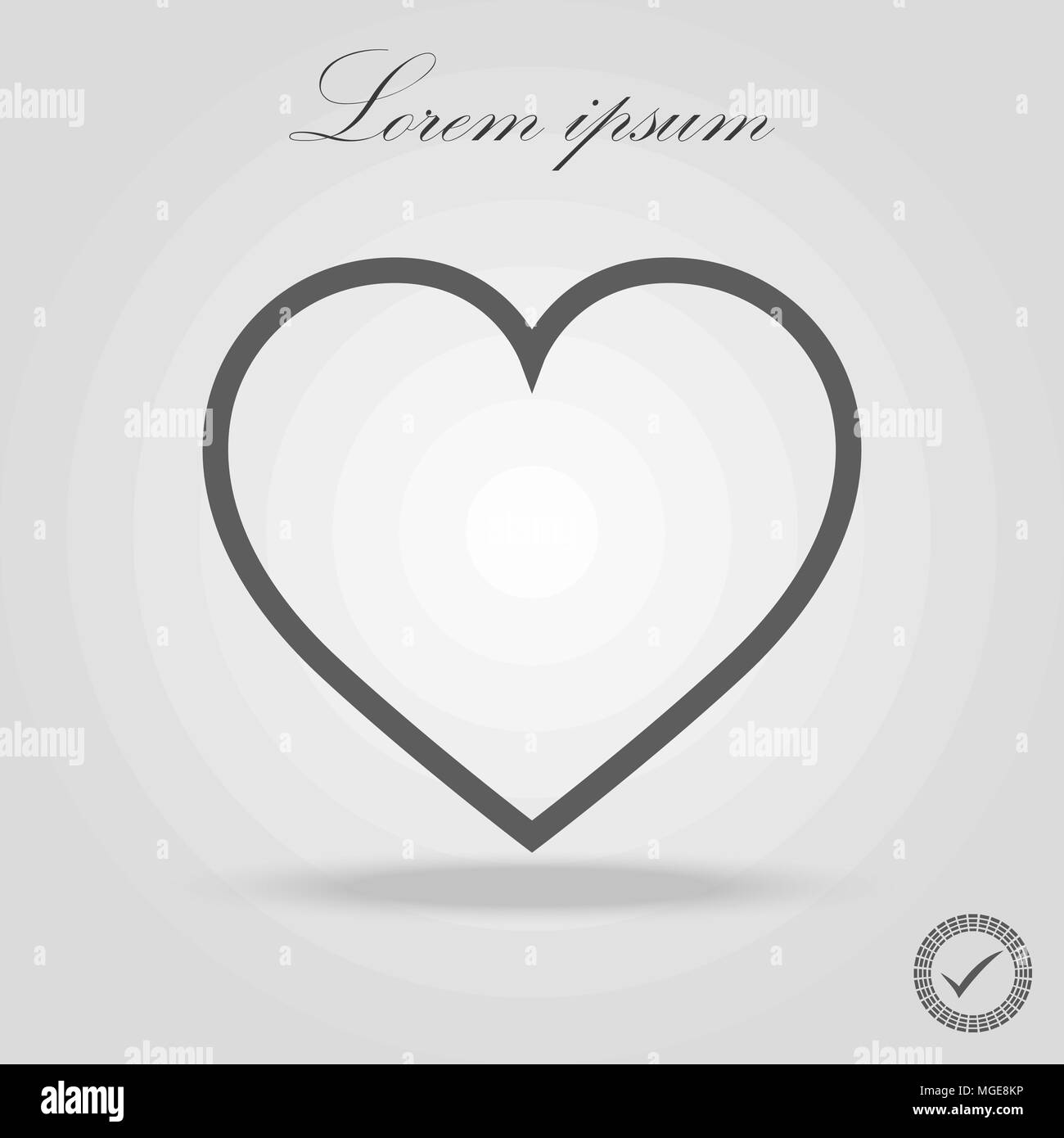 Heart Line Icon On white Background. Vector illustration eps 10 Stock ...