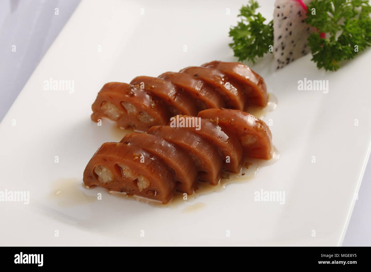 lotus root with sticky rice Stock Photo - Alamy