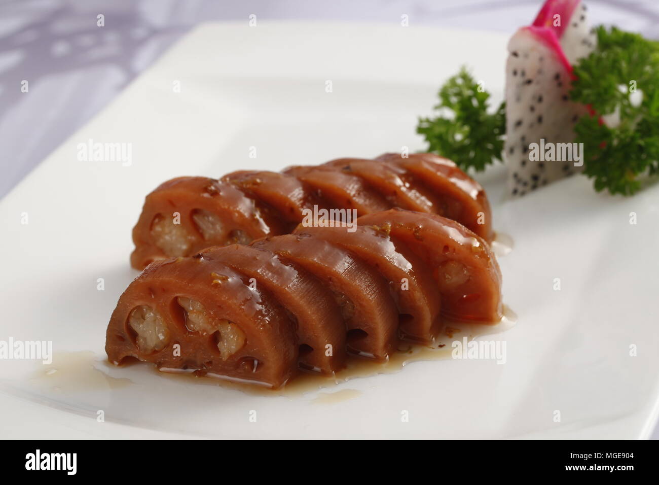lotus root with sticky rice Stock Photo - Alamy