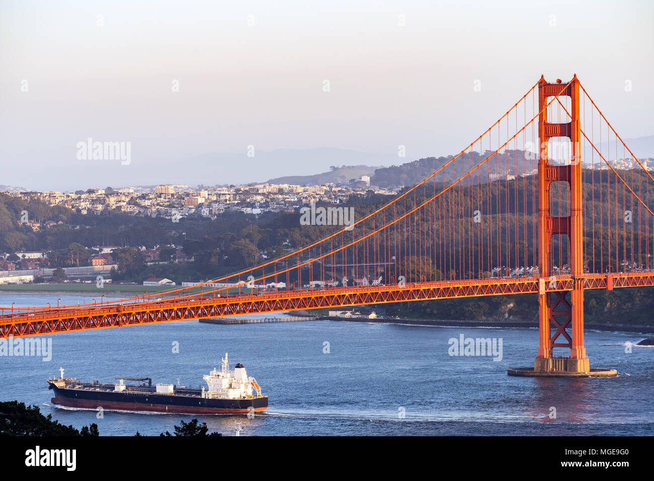 Golden Gate bridge in San Francisco California USA West Coast of ...