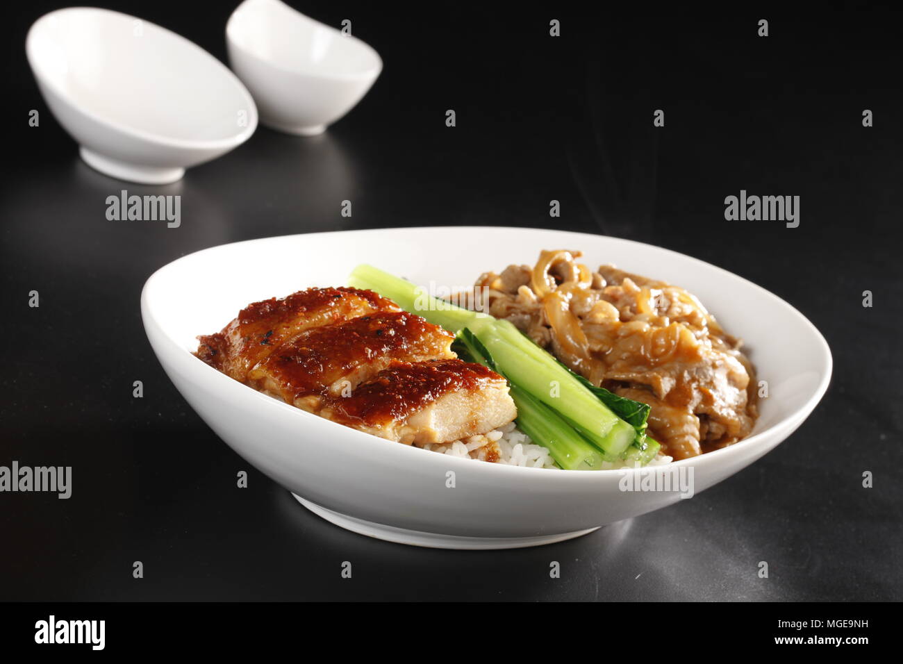 chicken over rice Stock Photo - Alamy