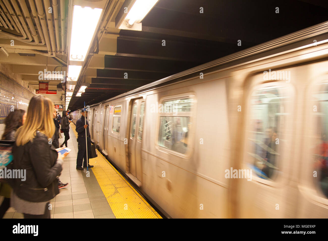 view of a moving train Stock Photo - Alamy