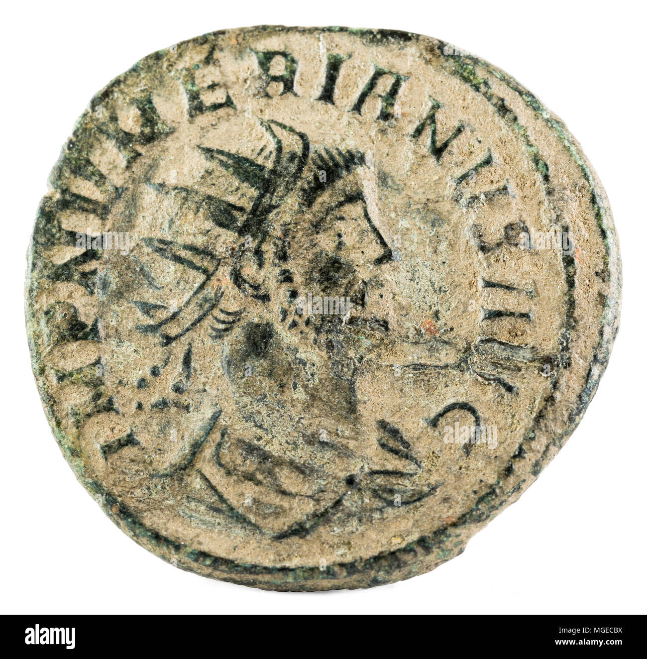 Antoninianus. Ancient Roman copper coin of Emperor Numerian. Obverse ...