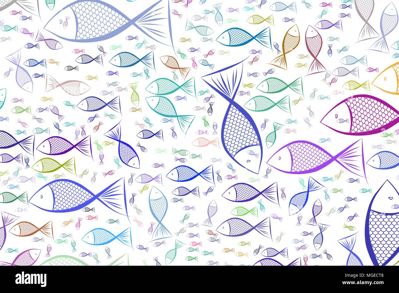 Illustrations of fish. Good for web page, wallpaper, graphic design ...