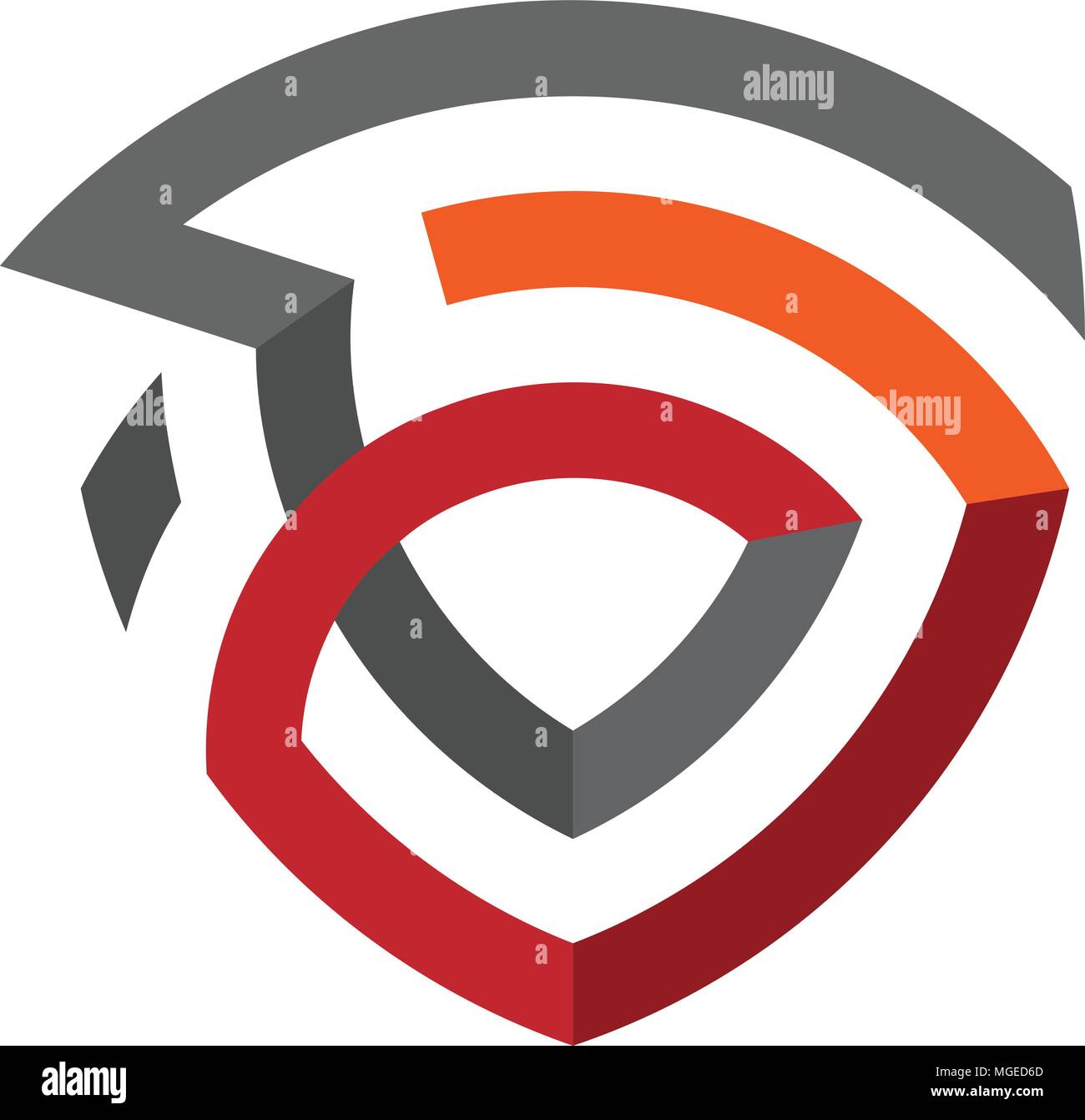 creative abstract shield logo. Abstract business logo design template ...