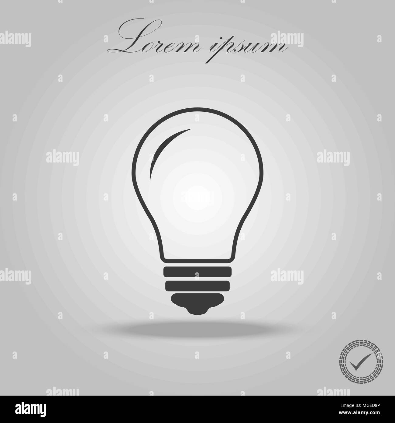 Vector black bulb on white background. Isolated. Eps 10.eps 10 Stock ...