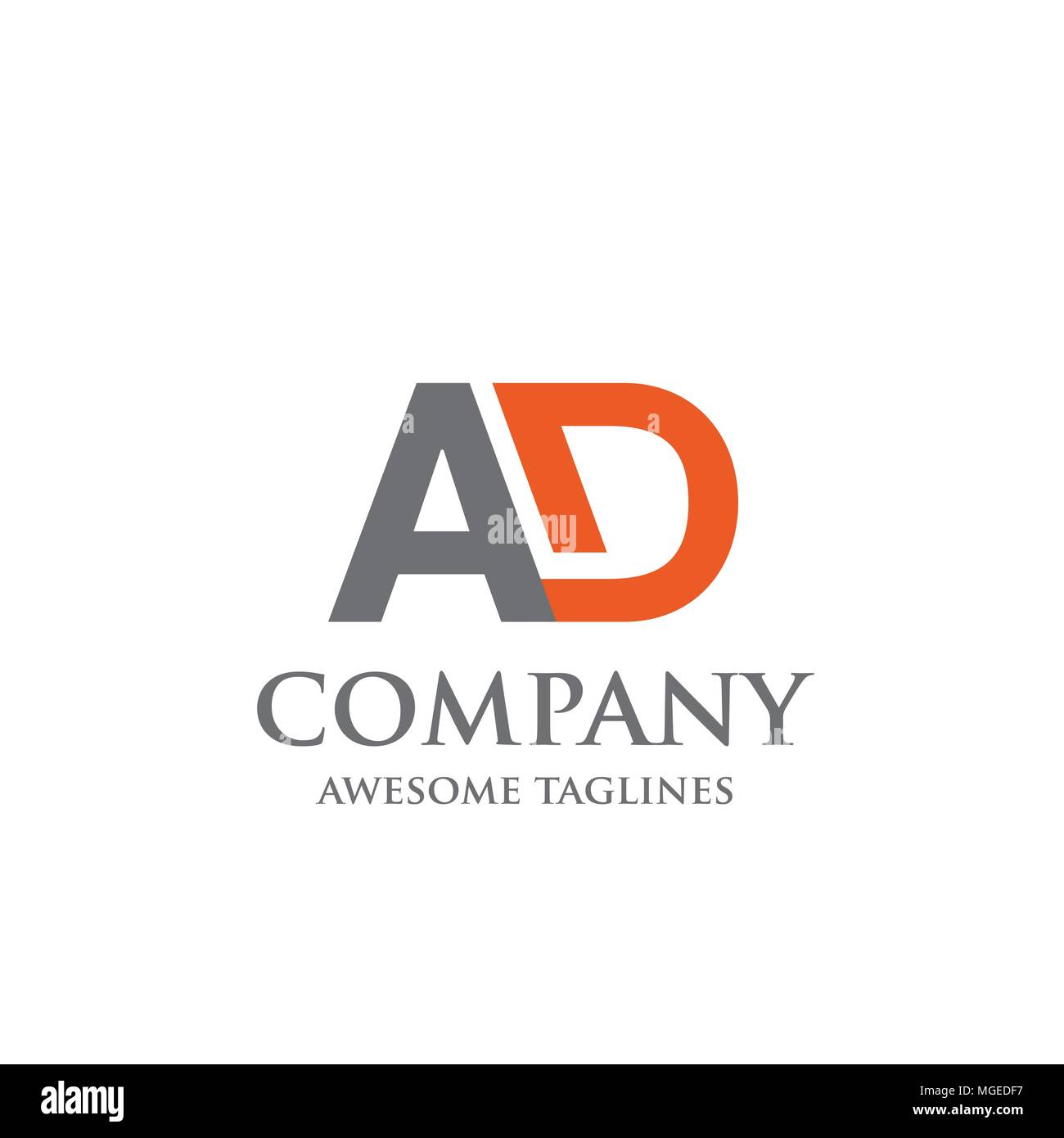 creative letter AD logo, Abstract business logo design template, modern ...