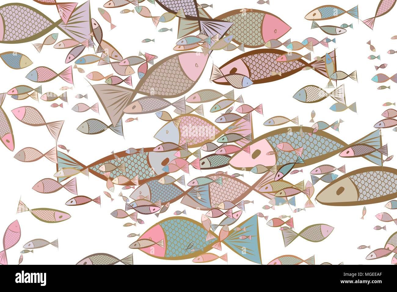 Illustrations of fish. Good for web page, wallpaper, graphic design ...