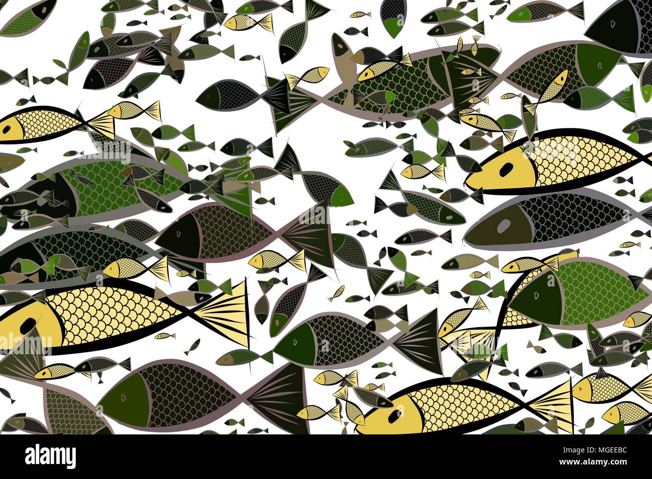 Illustrations of fish. Good for web page, wallpaper, graphic design ...
