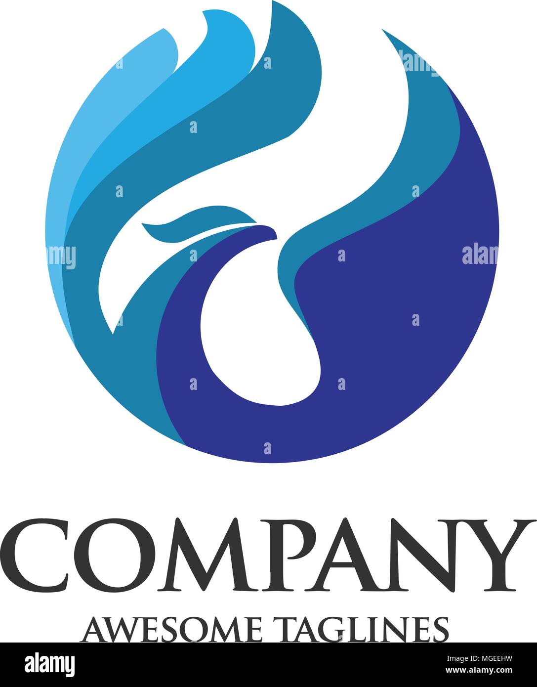 phoenix Abstract blue bird concept logo vector, best corporate phoenix ...