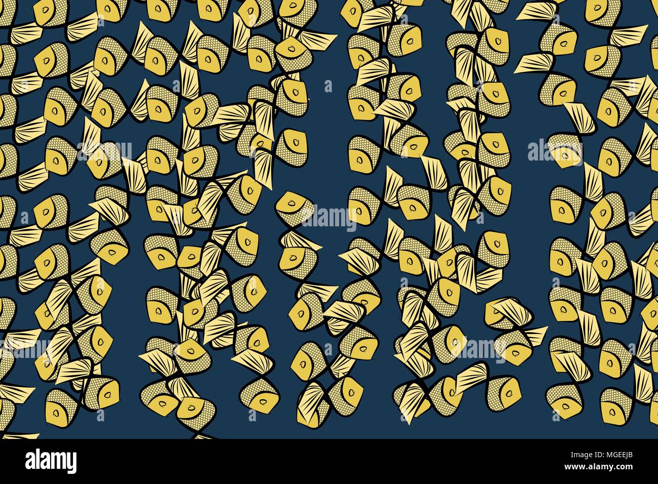 Abstract illustrations of fish, conceptual pattern. Good for design ...