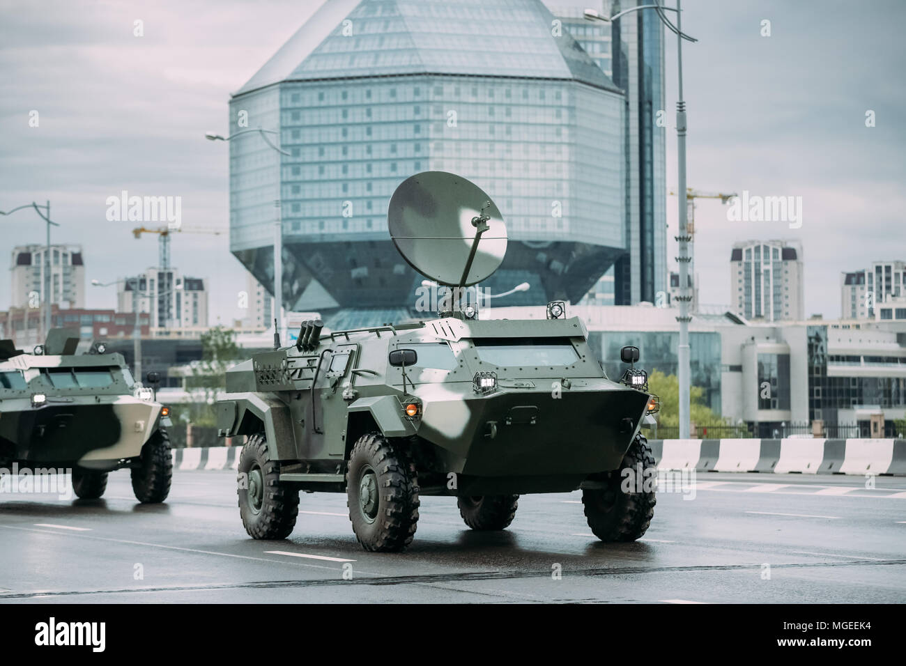 Belarus, Minsk. Newest Belarusian Armored Car Caiman With Tankman ...