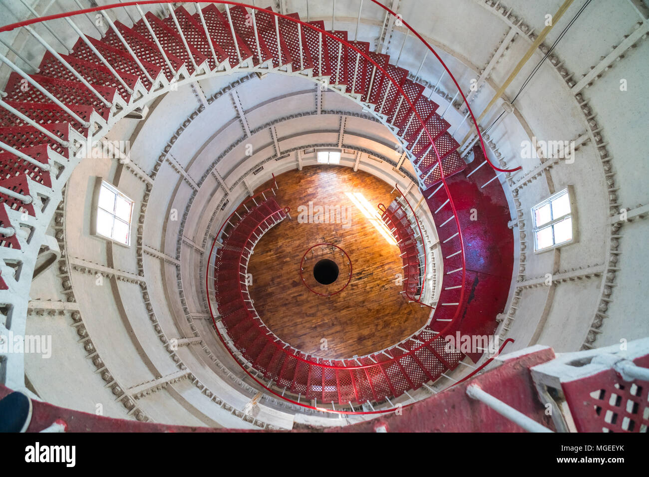 Circular spiral staircase in Poti lighthouse, Georgia Stock Photo - Alamy