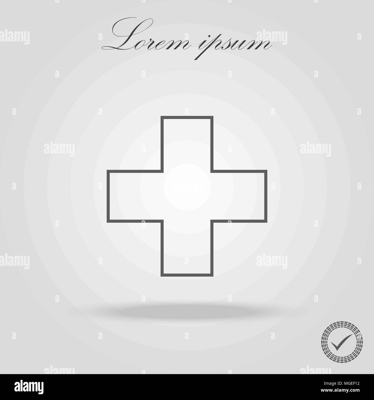 Outline plus icon illustration isolated vector sign symbol eps 10 Stock ...