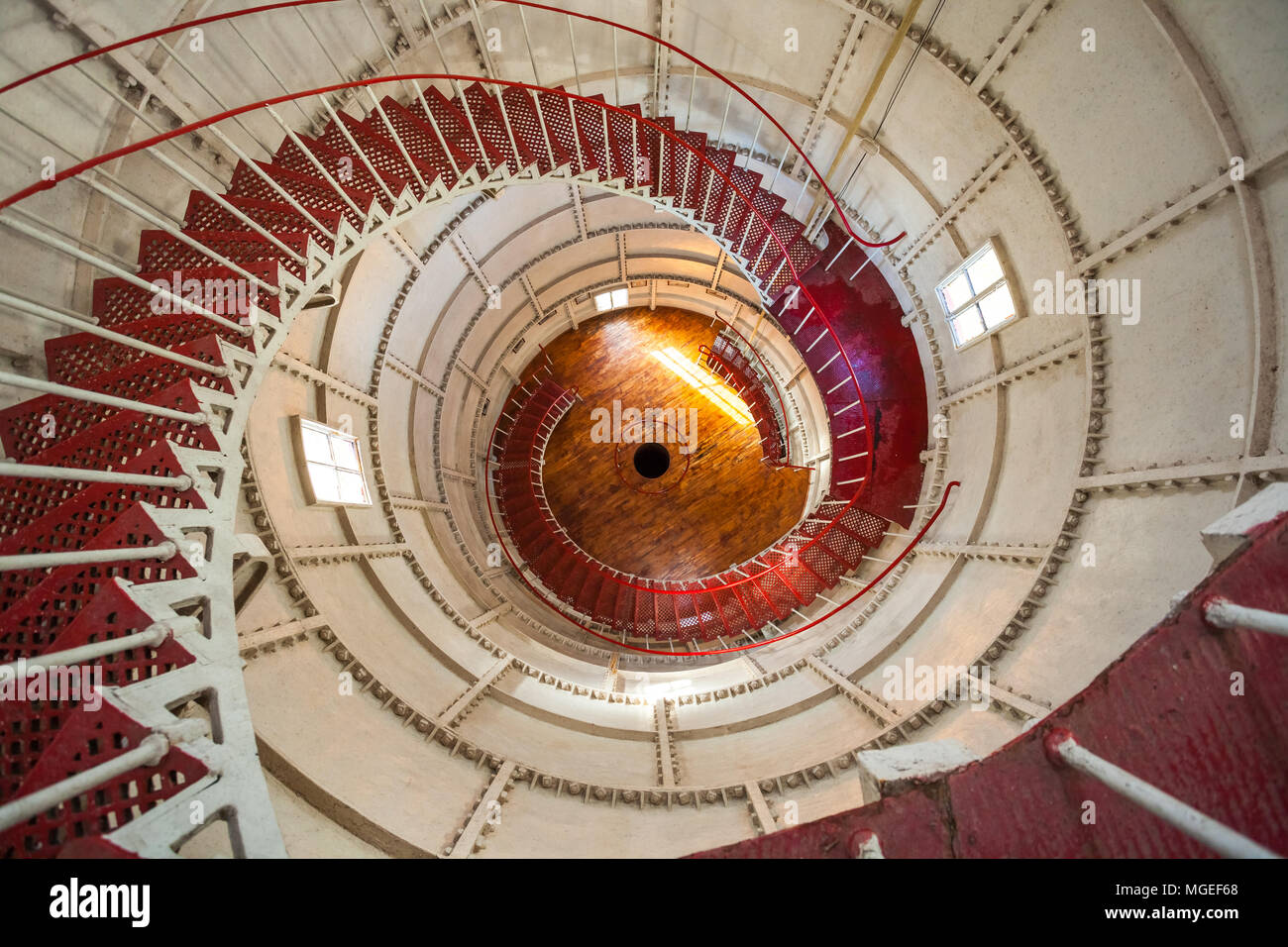 Circular spiral staircase in Poti lighthouse, Georgia Stock Photo - Alamy