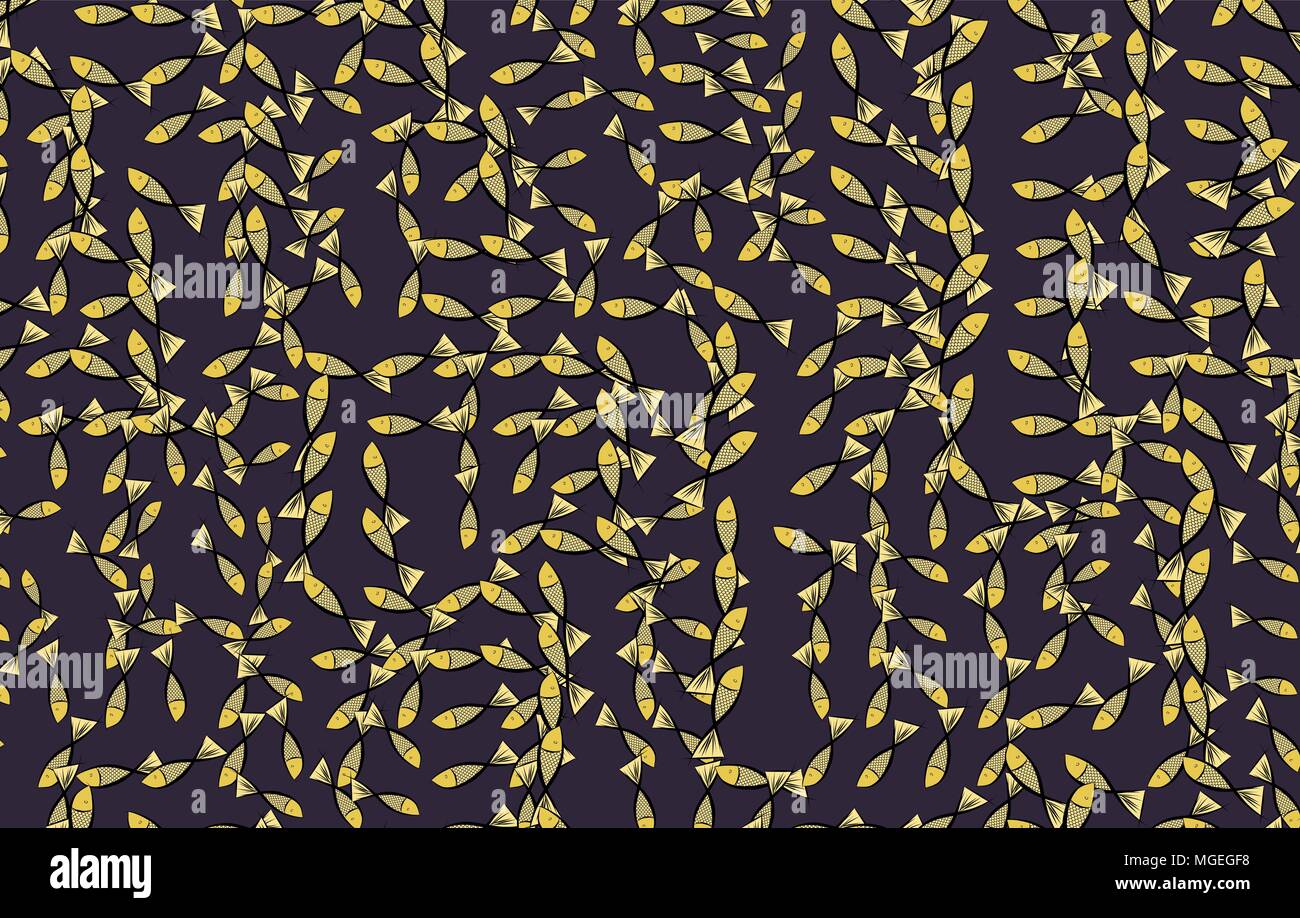 Abstract fish illustrations background pattern. Vector graphic Stock ...