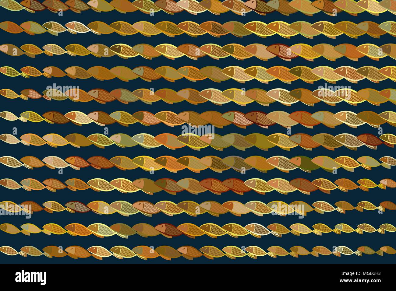 Abstract fish illustrations background pattern. Vector graphic Stock ...