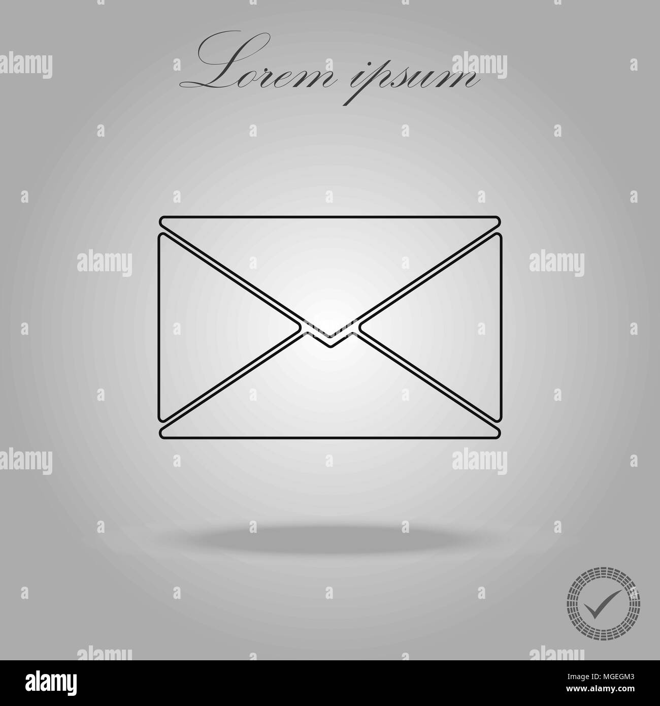 Mail Line icon vector. Trendy line style for graphic design, Web site ...