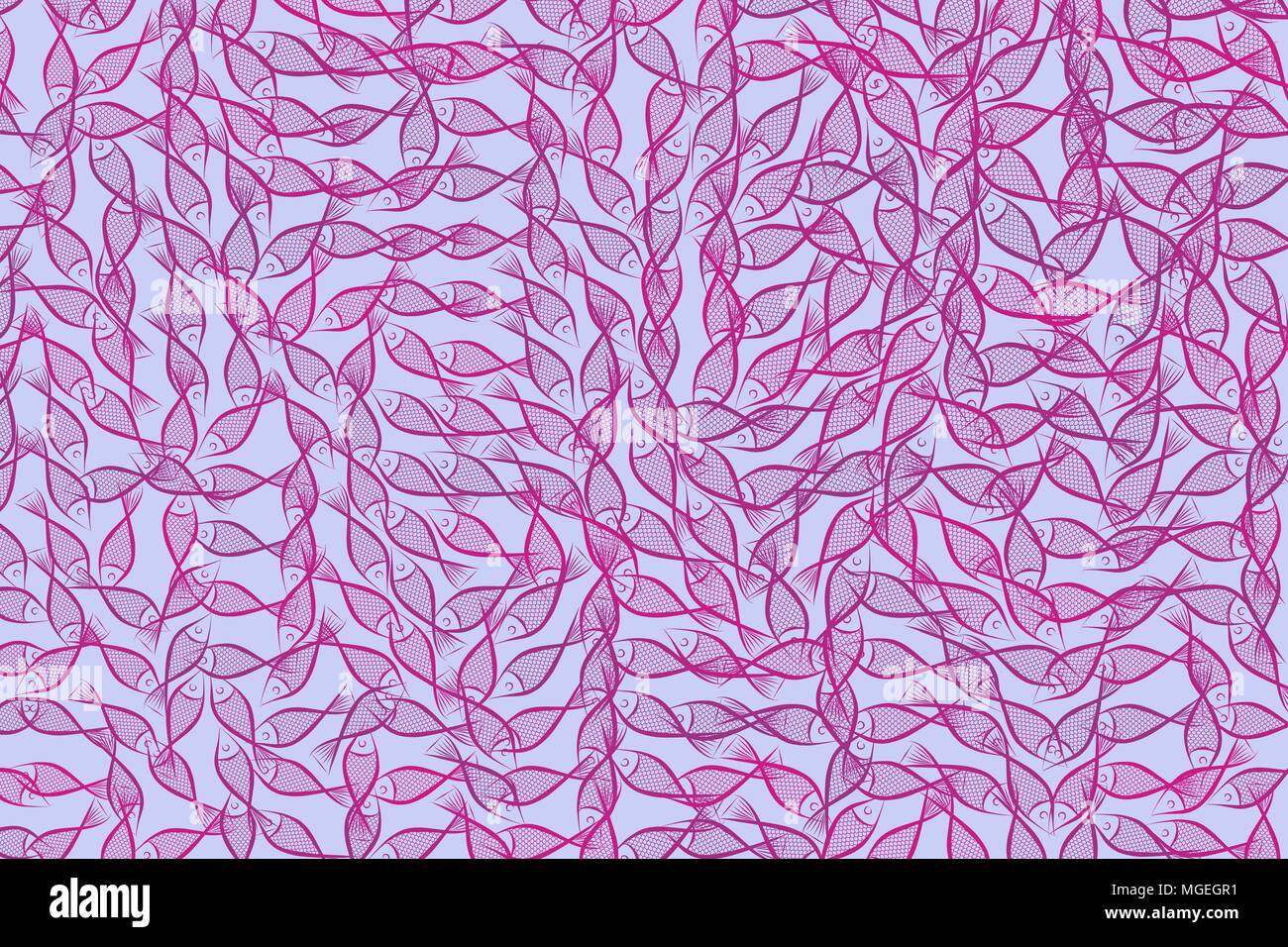 Color fish illustrations background, hand drawn. Vector graphic Stock ...