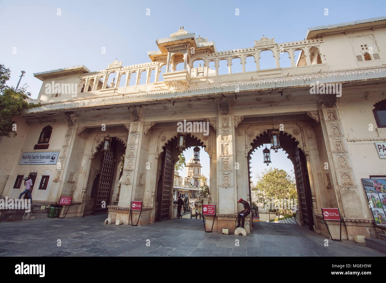 Entrance of Udaipur City Palace - Udaipur, India, February 9, 2018 ...