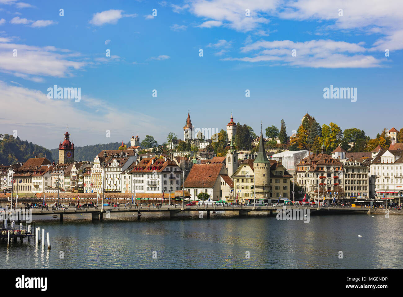 Lucerne, Switzerland - 3 October, 2015: view of historic part of the ...
