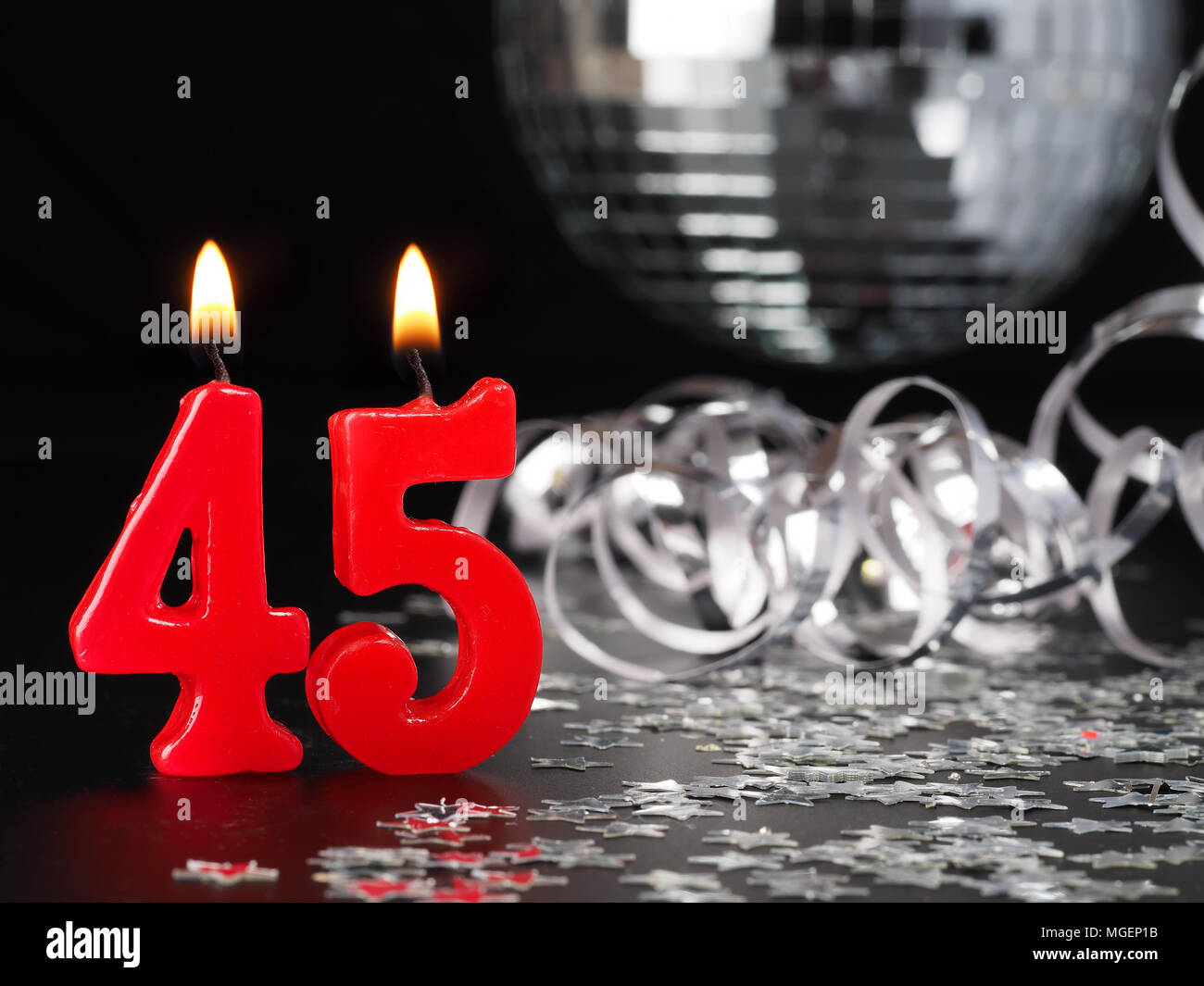 Happy birthday number 45 greeting hi-res stock photography and images ...
