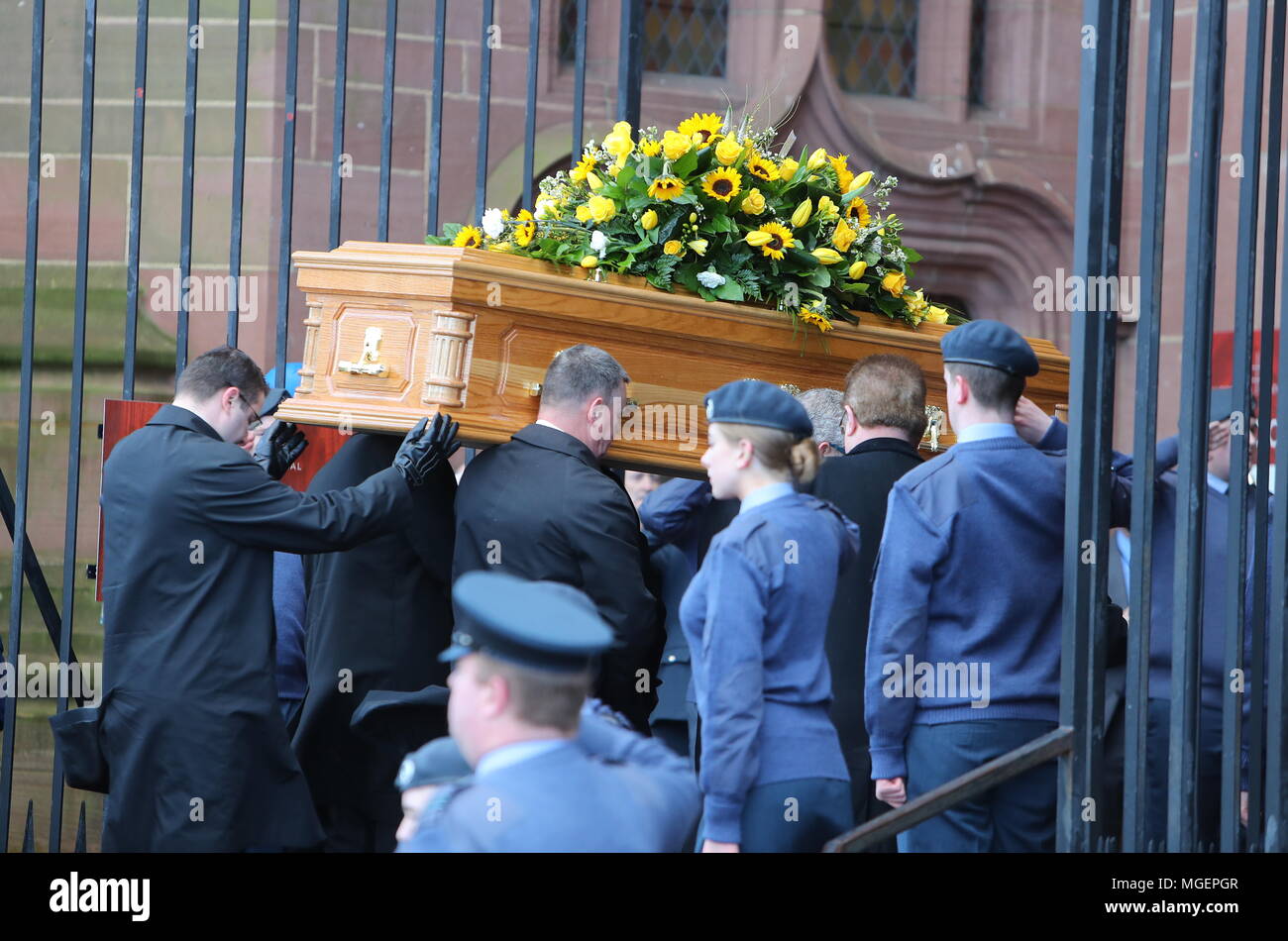 The funeral of Sir Ken Dodd at Liverpool’s Anglican Cathedral Featuring ...